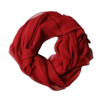 Dolce & Gabbana Homme, Accessoires, Rouge, Taille: ONE Size Foulard Ch&acirc;le en Soie