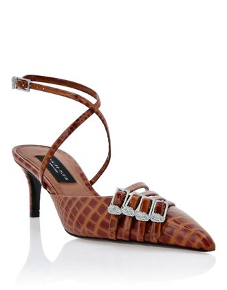 Philipp Plein Slingback Low Heels Cocco