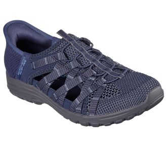 Skechers Slip-On Sneaker SKECHERS REGGAE FEST 2.0-NEAP TIDE, Damen, Gr. 35, navy, Textil, meliert, Schuhe, Slipper, Barfu&szlig;schuh, Sandale mit Gummizug