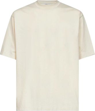 Hev&ograve; Homme, Tops, Beige, Taille: XL Ribbed High Crewneck T-Shirt