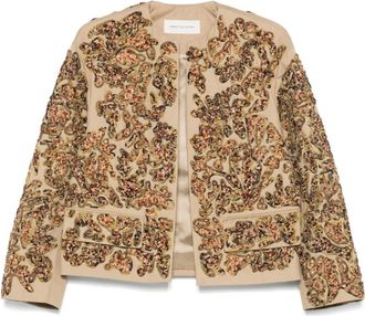 Dries Van Noten Femme, Vestes, Brun, Taille: 42 FR Beige Clair Brod&eacute; V&ecirc;tements dext&eacute;rieur