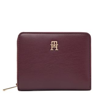 Tommy Hilfiger Geldb&ouml;rse Tommy Hilfiger Th Icon Med Za Flap AW0AW17742 Dunkelrot