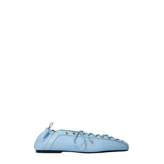 Ganni Schn&uuml;rballerina Flats - - Shoes - Damen - Blau - 36 EU