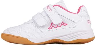 Kappa Indoor Kickoff Kinder Hallenschuhe Weiss/pink 260509K, Schuhgr&ouml;&szlig;e:28 EU