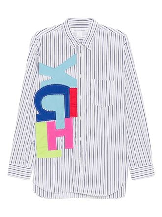 Comme Des Gar&ccedil;ons chemise &agrave; rayures - Blanc