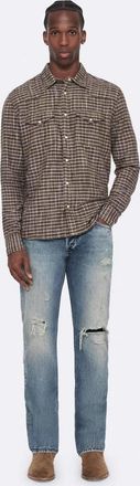 AllSaints Slim-Straight-Hose in Destroy Indigo-Blau