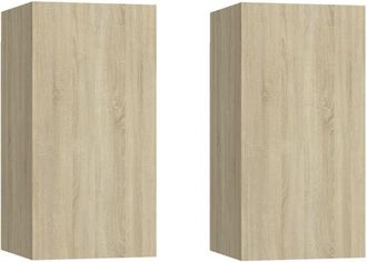 vidaXL TV-Schränke 2 Stk. Sonoma-Eiche 30,5x30x60 cm Holzwerkstoff vidaXL