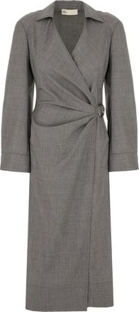 Tory Burch Femme, Robes, Gris, Taille: 40 FR Wrap Robes