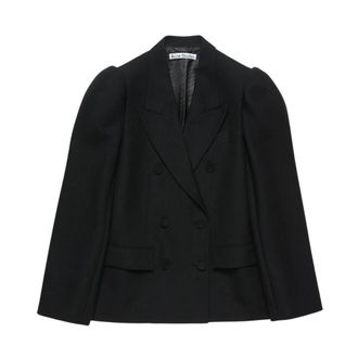 Acne Studios Schwarze Wolljacke Ah0313 - - Jackets - Damen - Schwarzk - XS