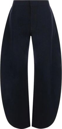 Alaia Petal Woll-Denim Hose - - Trousers - Damen - Schwarzk - 2XS