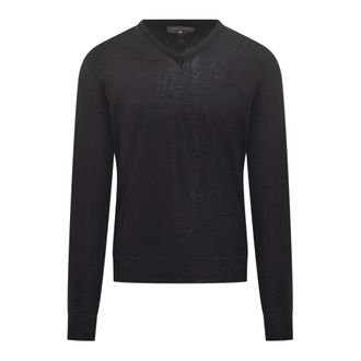 FILIPPO DE LAURENTIIS Royal Merino V-Ausschnitt Pullover - - Knitwear - Herren - Blau - 2XL