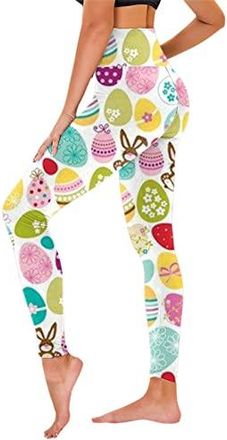 Generic Legging de sport 2026 pour femme d&eacute;contract&eacute; imprim&eacute; taille haute, blanc, XXL