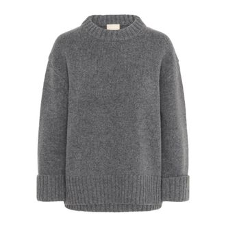 Soaked In Luxury Femme, Pulls, Gris, Taille: 40 FR Tricot ras du cou