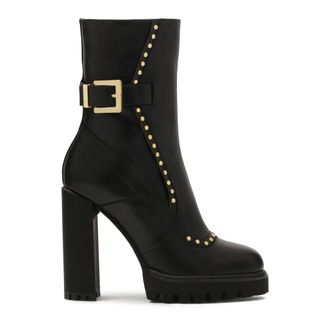 Kazar Schwarze Stiefel mit runden goldenen Nieten.Dieses Produkt f&auml;llt klein aus. - - Shoes - Damen - Schwarzk - 37 EU