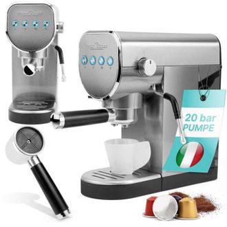 Profi Cook Profi Cook - pc-es/ka 1265 inox Machine &agrave; expresso acier inoxydable Nombre de tasse=2 avec embout de mousseur &agrave; lait Y939453