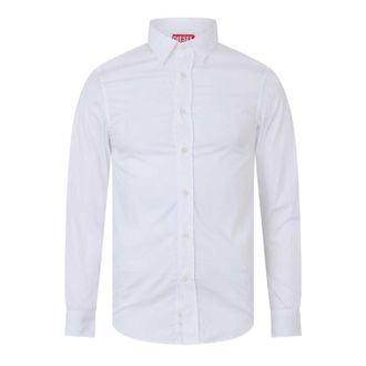 Diesel Benny Hemd f&uuml;r Herren, Lang&auml;rmlig (Leuchtend Wei&szlig;)