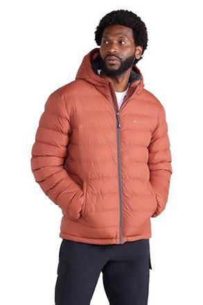 Mountain Warehouse Seasons Veste rembourr&eacute;e doubl&eacute;e de fourrure pour homme - Chaude et confortable, Orange br&ucirc;l&eacute;, M