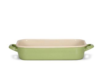Kr&uuml;ger Kr&uuml;ger Vierkantpfanne Juist 36 cm, Emaille, gr&uuml;n