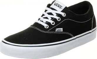 Vans Baskets Doheny pour femme, Toile noire et blanche., 4 UK