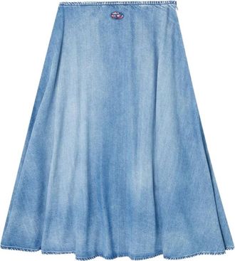 Diesel Femme, Jupes, Bleu, Taille: W25 Jupe Midi Trap&egrave;ze