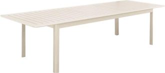 Sweeek Table de jardin beige SEATTLE extensible aluminium. 10 places. 227 / 290 x 100 x 75 cm