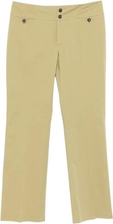 Etro Femme, Pantalons, Beige, Taille: 44 FR Pantalon en coton et &eacute;lasthanne