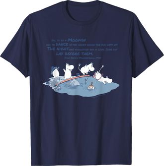 Moomin Dance In The Waves Finn Family Moomintroll Zitat T-Shirt