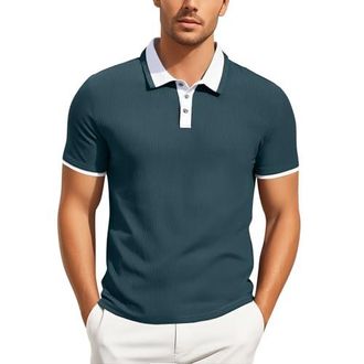 Generic Polo homme &eacute;t&eacute; style d&eacute;contract&eacute; Convient pour les trajets daffaires T-shirt &agrave; manches courtes, bleu, 3XL