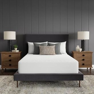 Sealy Luxuriöse Matratzenauflage, Polyester Polypropylen Oberseite aus 100% Baumwolle mit Fadendichte 300, Weiss/opulenter Garten, King