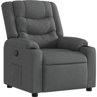 vidaXL Fauteuil inclinable Gris fonc&eacute; Tissu Vidaxl