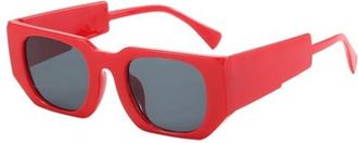 Generic Lunettes De Soleil Carrées À Petite Monture For Hommes Dextérieur For Femmes(Red)