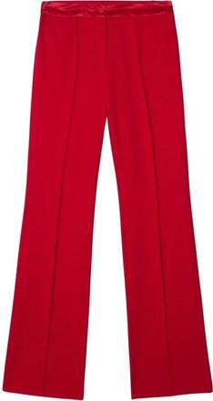 Oltre Ausgestellte Hose aus Cr&ecirc;pe-Gewebe - - Trousers - Damen - Rot - 3XL