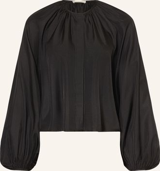 Lilienfels Lilienfels Satinbluse Aus Seide schwarz