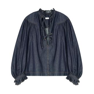 Dries Van Noten Damen, Blusen & Hemden, Blau, SGr&ouml;&szlig;e