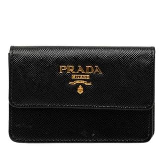 Prada Porte-cartes doccasion - Femme - Pre-owned - Noir - Taille: ONE Size