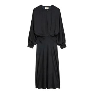Zadig&Voltaire Robe Ruiko en satin - Femme - Robes - Noir - Taille: 40 FR