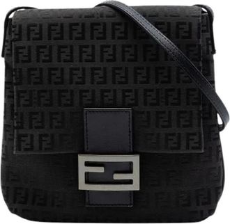 Fendi Sac bandouli&egrave;re en toile Pre-owned - Femme - Pre-owned - Noir - Taille: ONE Size