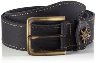 Werner Trachten Unisex Gürtel Trachtengürtel, Gr. 85 cm, Schwarz (schwarz rugato 301)