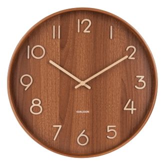 Present Time Horloge murale Pure en bois Present Time