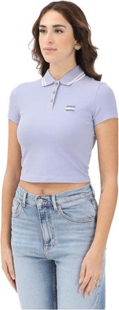 Tommy Jeans Femme, Tops, Violet, Taille: 42 FR Polo Piqu&eacute; Stretch &agrave; Rayures