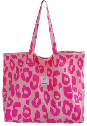 Generic Leopard Top Handle Sac &agrave; main en toile pour femme Sac &agrave; bandouli&egrave;re tendance pour femmes et filles, Rose, Mittelgro&szlig;e