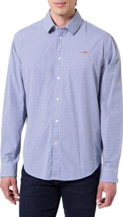 Napapijri Gisee Long Sleeve Shirt Check, blau, XL
