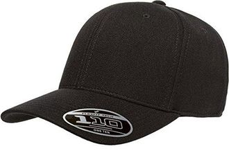 Flexfit Mens 110 Cool & Dry Athletic Cap Chapeau, Noir, Taille Unique Homme