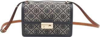 Tory Burch Femme, Sacs, Bleu, Taille: ONE Size T Monogram Shoulder Bag