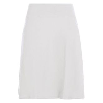 vishes Alternative Bekleidung - Rock Damen Knielang Bio Baumwolle Breiter Bund Jersey R&ouml;cke Basic wei&szlig; 40