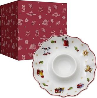 Villeroy & Boch Toys Delight Eierbecher, Premium Porzellan, Weiß/Rot/Gold