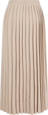 Fabiana Filippi Pleated Virgin Wool Skirt - Beige