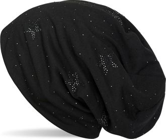 styleBREAKER M&uuml;tze Beanie mit Strass Sterne