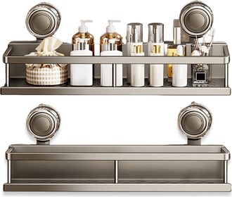 Generic Dusche Organizer Mit Saugnapf | Duschregal Organizer | Wandaufbewahrung Platzsparend F&uuml;r Wohnung K&uuml;che Bad Wohnzimmer Haus Kr&auml;uter Shampoo