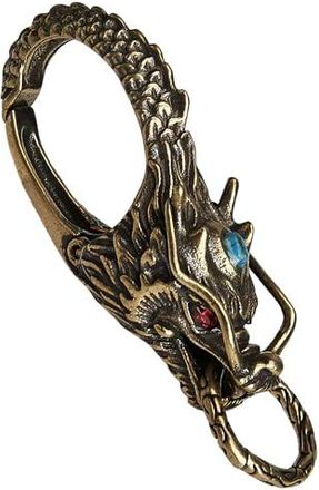 Generico Porte-clés en forme de tête de dragon en pur, pendentif vintage en métal, accessoire décoratif fait à la main | style antique pour femme, homme, sac d